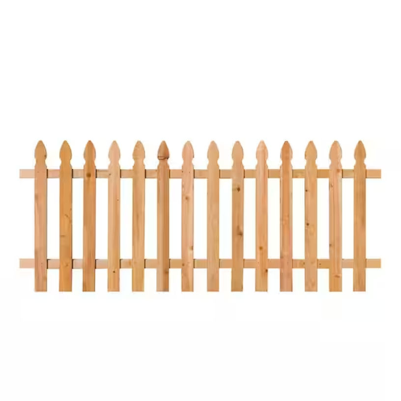 42 in. x 8 ft. Cedar French Gothic Fence Panel at Moscow & Pullman ...