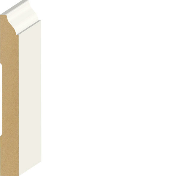9/16" x 5-1/4" - 16' Primed MDF Coronado Baseboard at Ashby Lumber