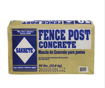 Fence Post Concrete | Concrete, Grout & Mortar
