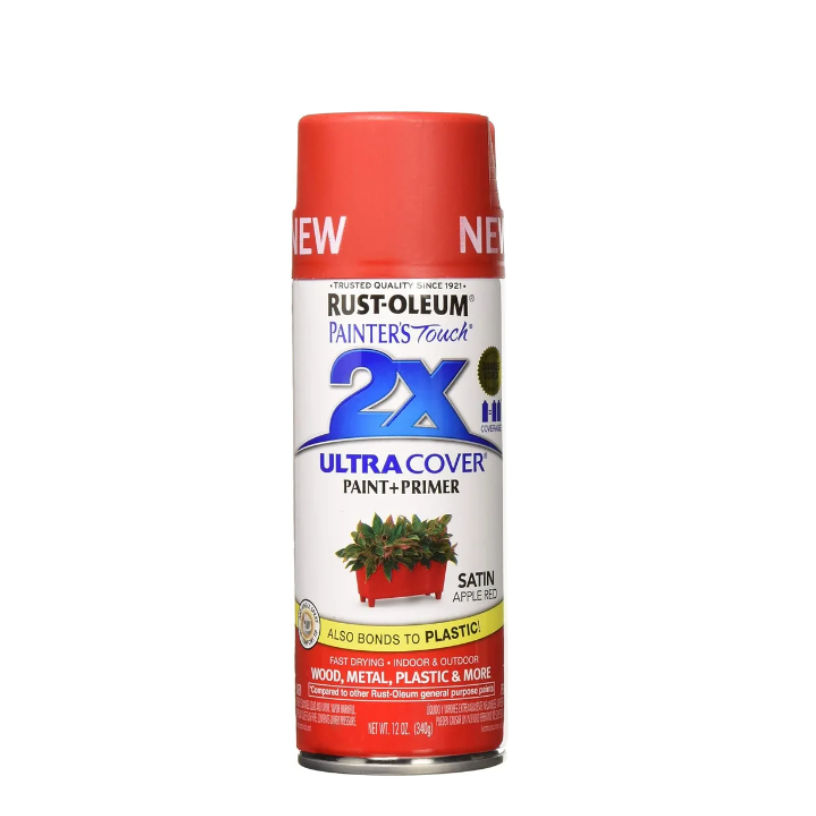 Rust-Oleum 2X Ultra Cover Spray Paint Satin Apple Red 12 oz. at Moscow ...