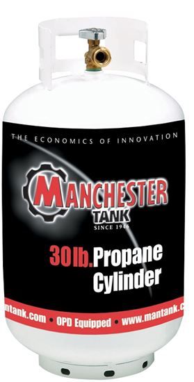 Propane Cylinder 30Lbs Manchester Tank 30 Lb. Steel Type 1 Propane ...
