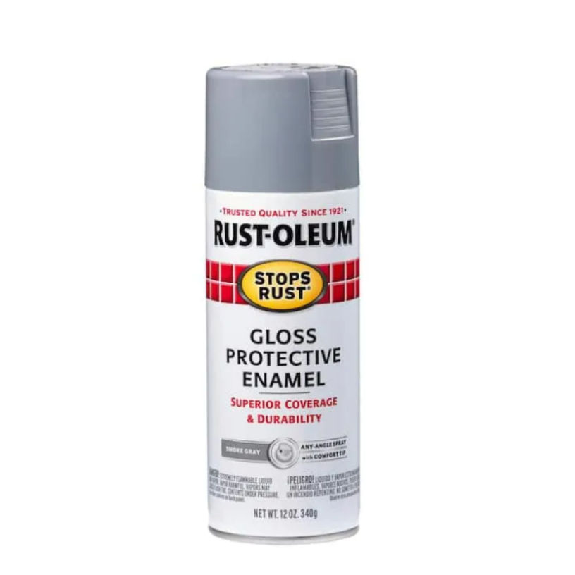 Rust-Oleum Stops Rust Spray Enamel Gloss Smoke Gray 12 oz. at Moscow ...