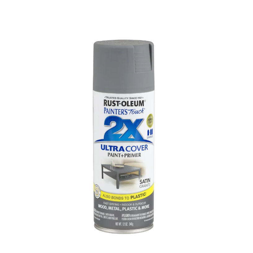 Rust-Oleum 2X Ultra Cover Spray Paint Satin Granite Grey 12 oz. at ...