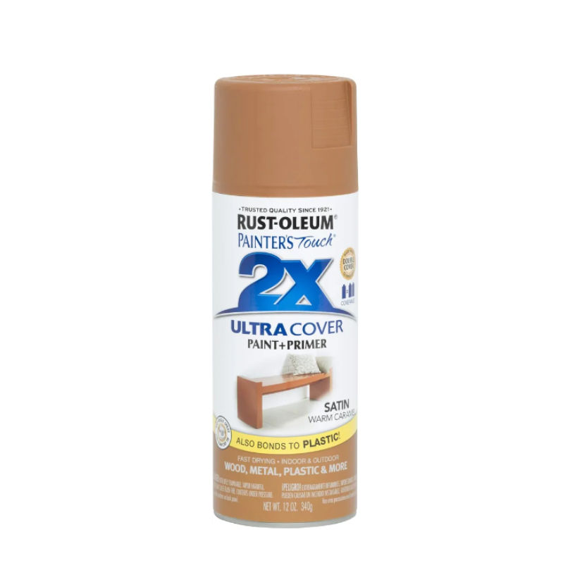 Rust-Oleum 2X Ultra Cover Spray Paint Satin Warm Caramel 12 oz. at ...