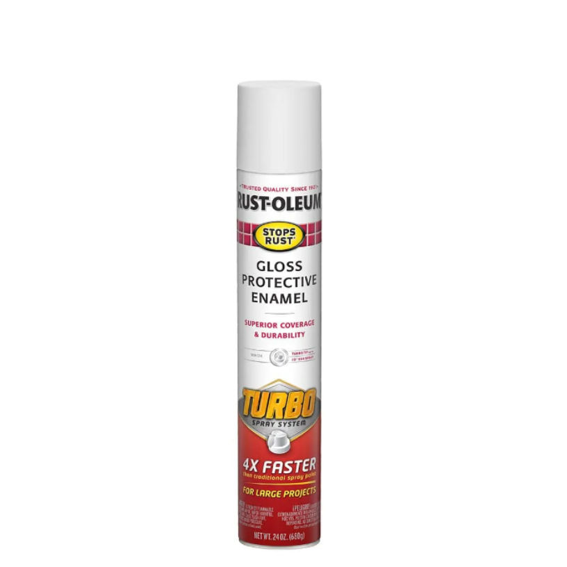 Rust-Oleum Turbo Spray Paint White Gloss 24 oz. at Moscow & Pullman ...