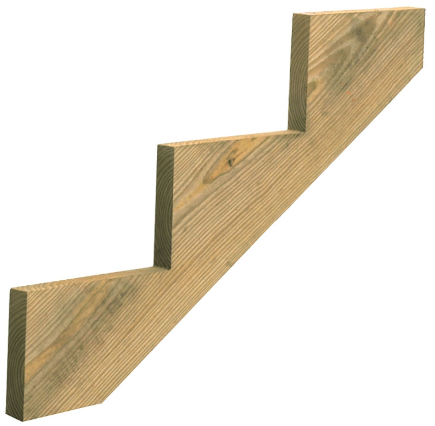 3-Step Treated Stair Stringer at Hamilton Building Supply | Pressure ...