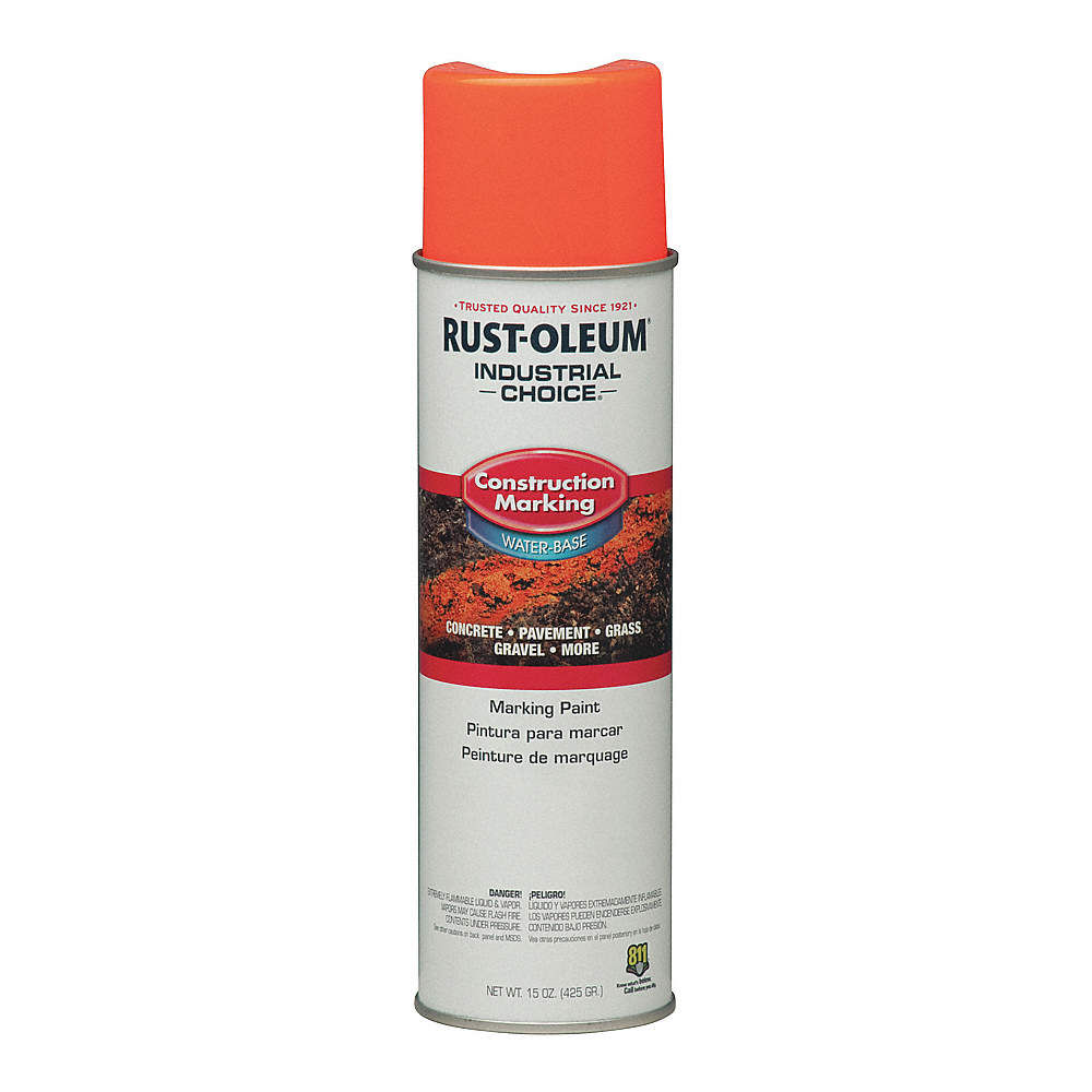 Rust-Oleum - Inverted Marking Spray Paint - 17oz - Fluorescent Orange ...