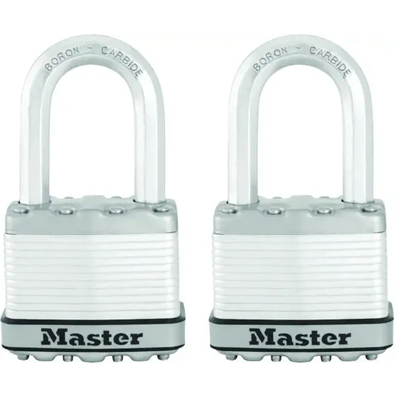 Master Lock M5XTLF Magnum 2 Inch Stainless Steel Laminated Padlock Pack ...