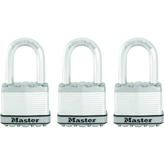 Master Lock M5XTRILF Magnum 2 Inch Padlock 1-1/2 Inch Shackle 3 Pack at ...