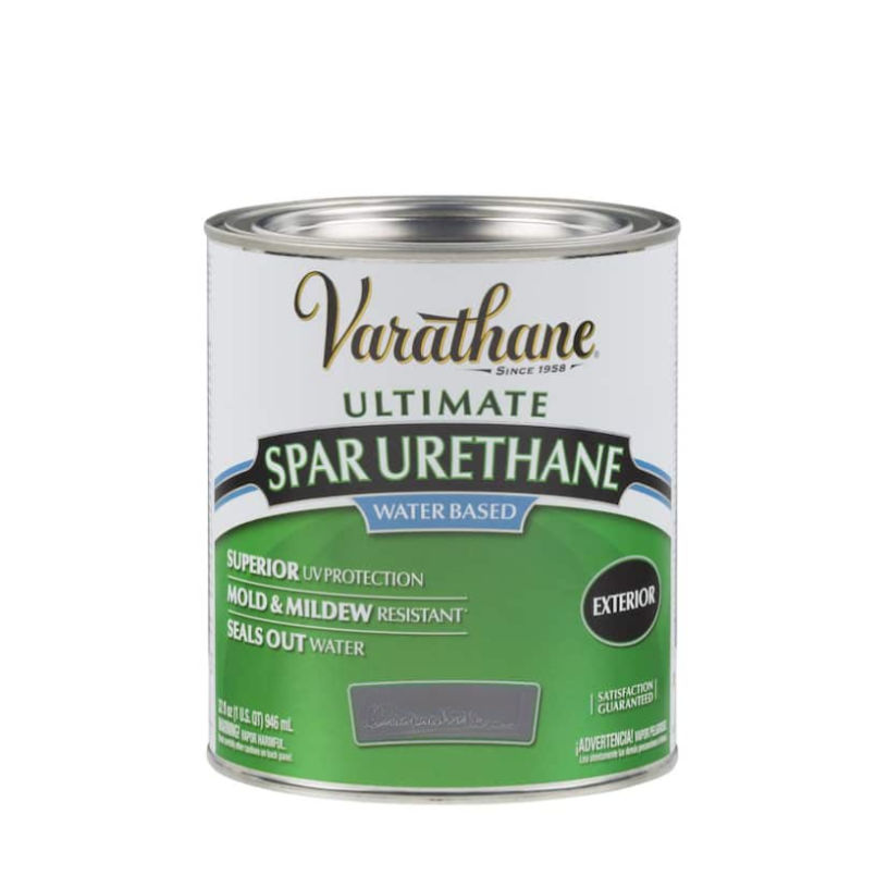 Varathane Water-Based Exterior Spar Urethane Clear Satin 1 qt. at ...