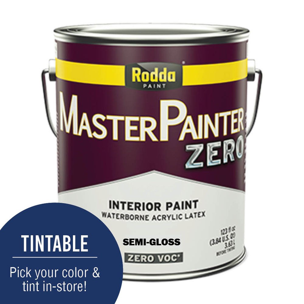 Rodda Master Painter Zero Interior Semi-Gloss White Paint Base 1 gal ...
