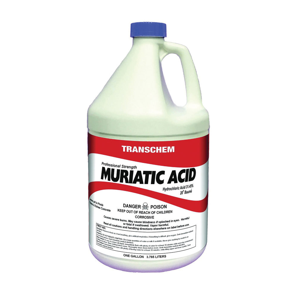 PLastic Gallon Jug Transchem Muriatic Acid at Builders' General | Solvents