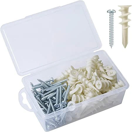 Starborn E-Z Anchor Plastic Wall Anchor Kit 50pc Anchors & Screws at ...