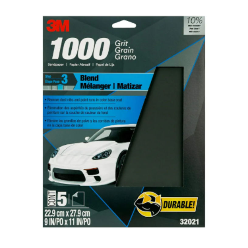 3M Ultra Fine 9 in. x 11 in. Sandpaper Sheet 1000 Grit (5 pk) at Moscow ...