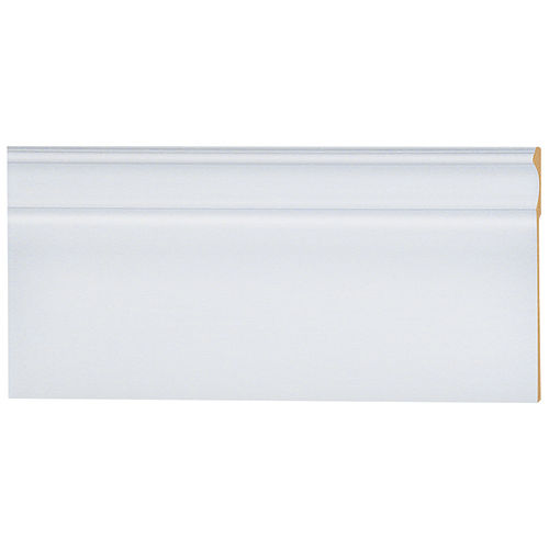 Metrie Baseboard Moulding - 7/16-in x 7 1/4-in x 8-ft - MDF - Primed ...