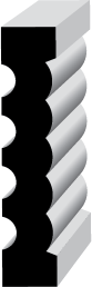 LF Casing 3-1/4 Fluted/Reeded FJ (Gs#Fr314) Primed at Builders' General ...