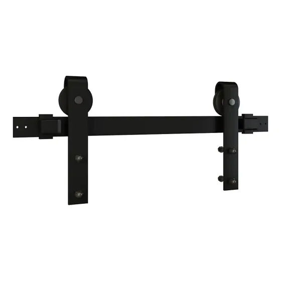 National Hdwr Matte Black Finish 72" Interior Barn Door Rolling Hdwr ...