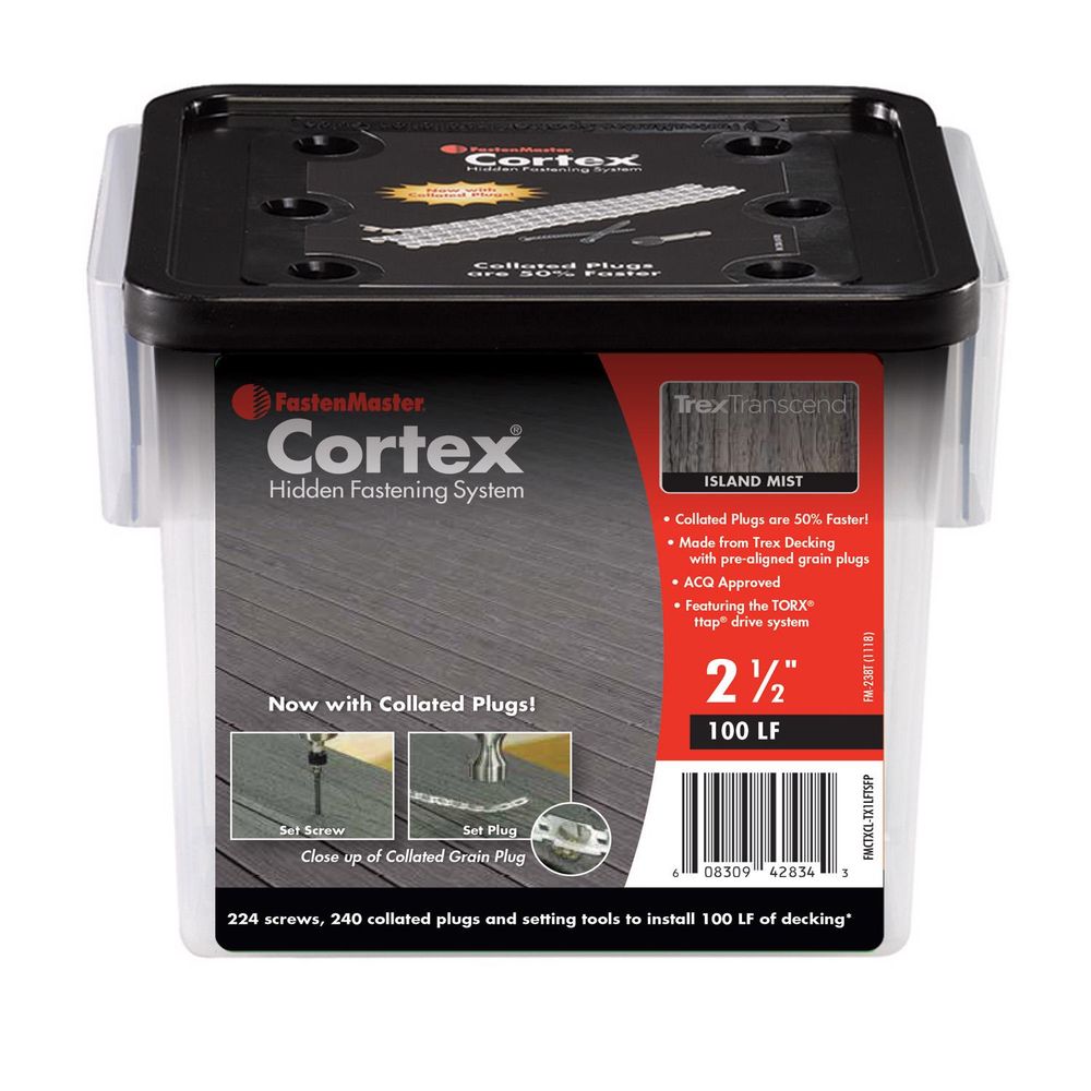 Cortex Trex Island Mist Collated Hidden Deck Board Fastner Plugs ...
