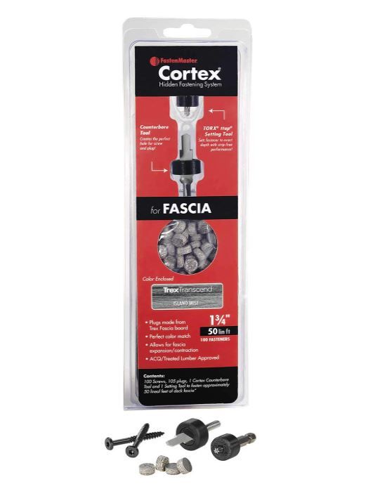 FastenMaster Cortex Fastening System Trex Fascia Screws - Island Mist ...