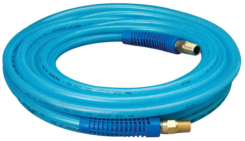 Amflo 1/4" x 25' Blue Lightweight Pneumatic Air Hose with Ends at ...