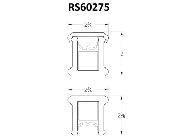 Liberty Series 2-3/4" Graspable Top Rail Kit with Reinforcements, 23 ...