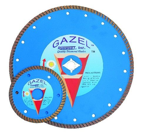Gazel 8" Turbo Concrete 4000 Diamond Tipped Mason Saw Blade ( Blue ) at ...