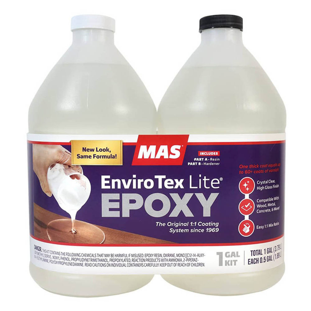 Envirotex Lite Pour-On High Gloss Finish Two Part Epoxy 1 gal. at ...