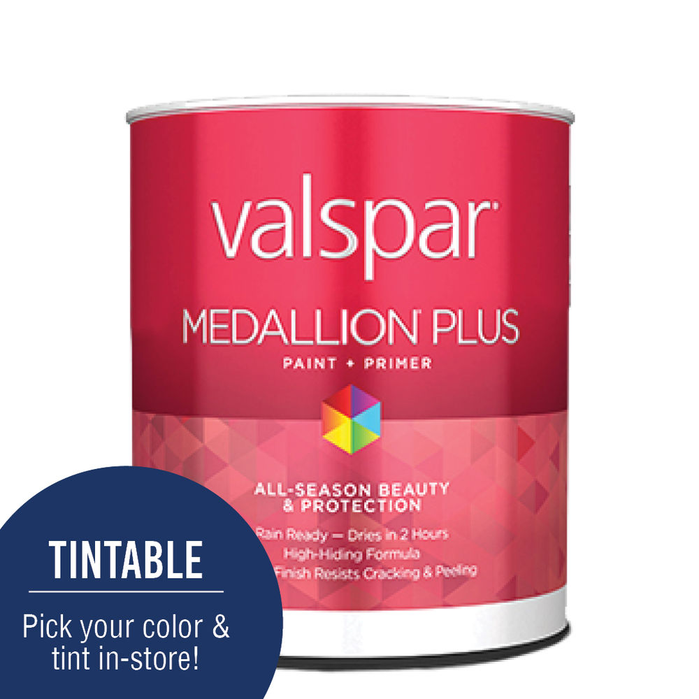 Valspar Medallion Plus Exterior Paint & Primer Flat Pastel Base 1 qt ...