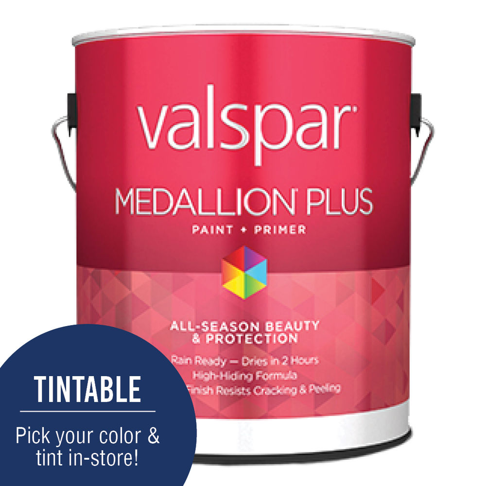 Valspar Medallion Plus Exterior Paint & Primer Flat Pastel Base 1 gal ...