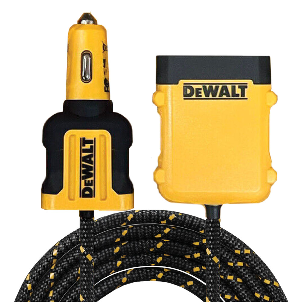 DeWalt 5-Port Mobile Front & Back Car USB Charger with 6 ft. Cable at ...