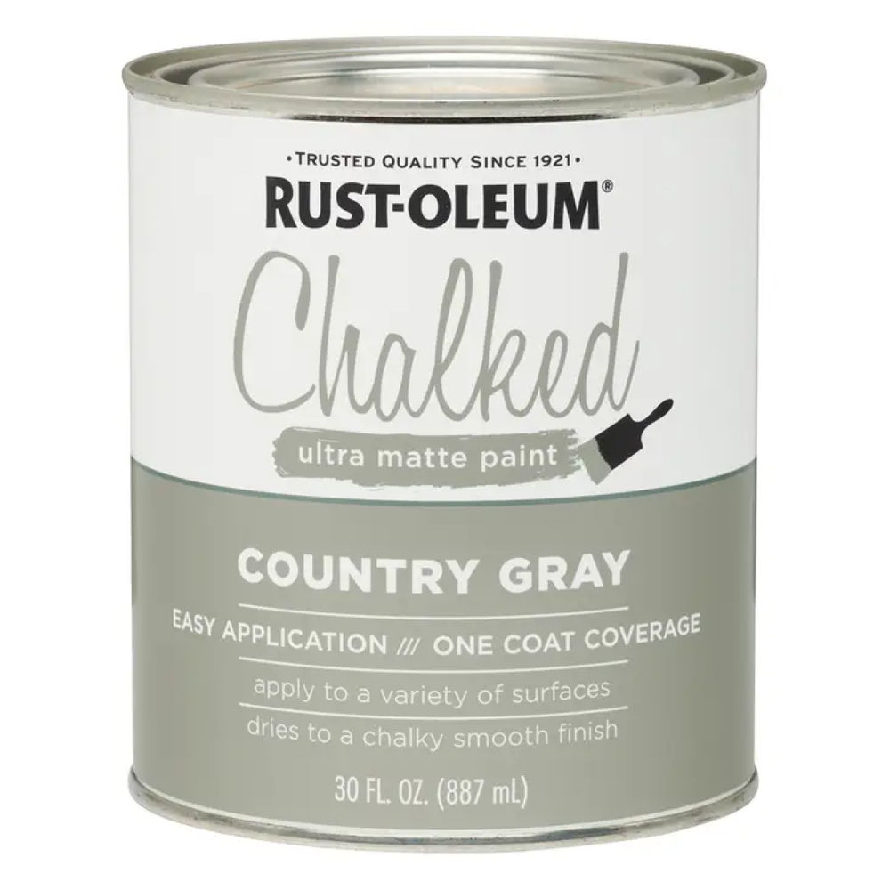 Rust-Oleum Chalked Paint Ultra Matte Country Grey 30 oz. at Moscow ...