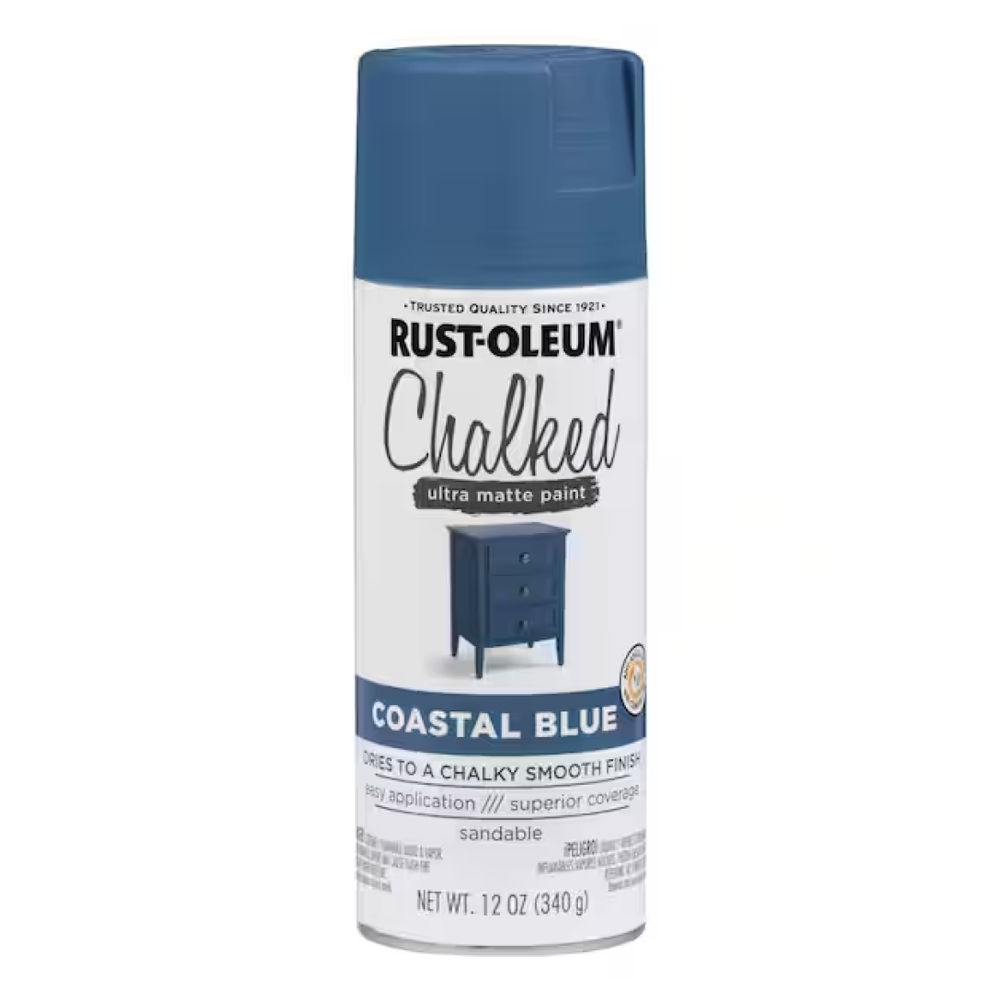 Rust-Oleum Chalked Spray Paint Ultra Matte Coastal Blue 12 oz. at ...