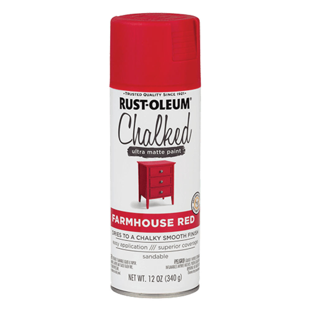 Rust-Oleum Chalked Spray Paint Ultra Matte Farmhouse Red 12 oz. at ...