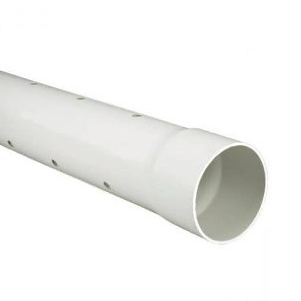 D&S 4 in. x 10 ft. Perforated Drain & Sewer PVC Pipe at Moscow ...