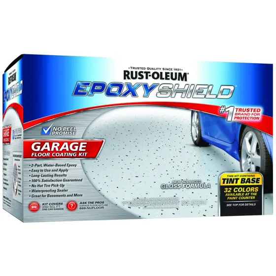 1 Gallon Epoxy Shield Garage Floor Coating Kit With Chips Tan Gloss at ...