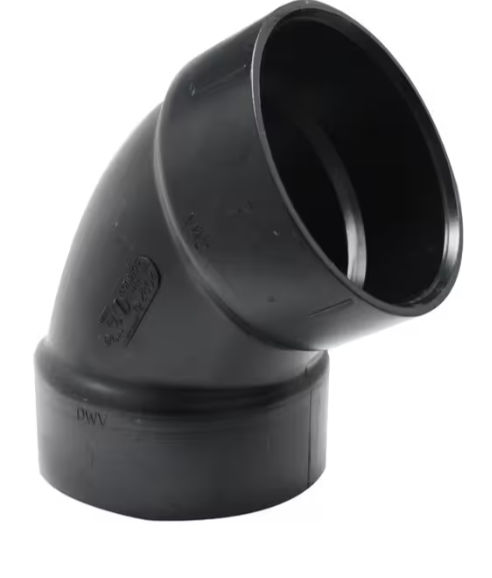 CANPLAS 4" Hub x Hub ABS 60 Degree Elbow at New Canadians Lumber | ABS ...