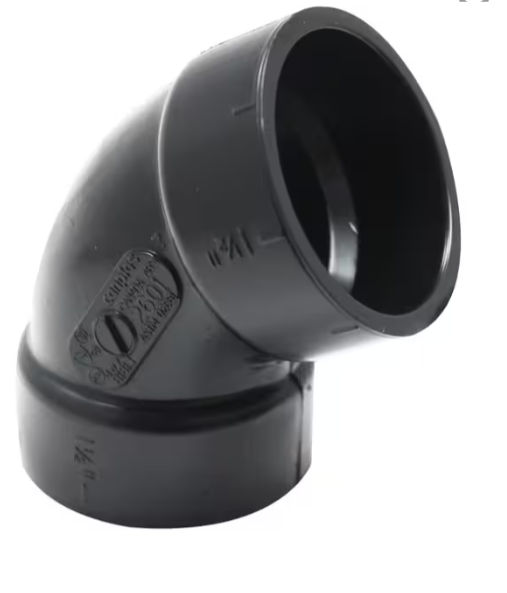 CANPLAS 1-1/2" Hub x Hub ABS 60 Degree Elbow at New Canadians Lumber ...