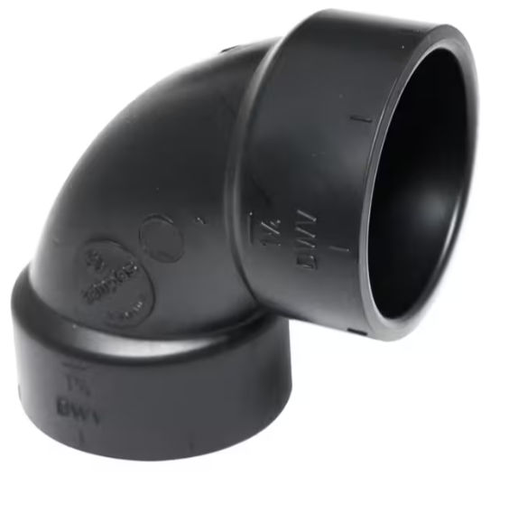 CANPLAS 1-1/4" Hub x Hub ABS 90 Degree Elbow at New Canadians Lumber ...