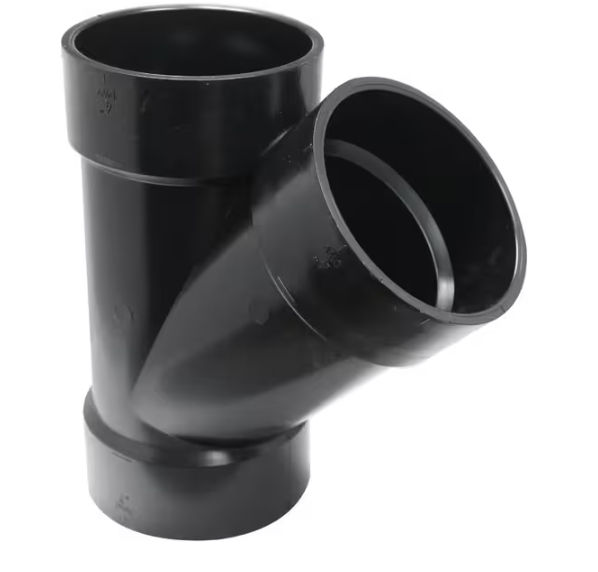 CANPLAS 4" Hub x Hub x Hub ABS 45 Degree Wye at New Canadians Lumber ...