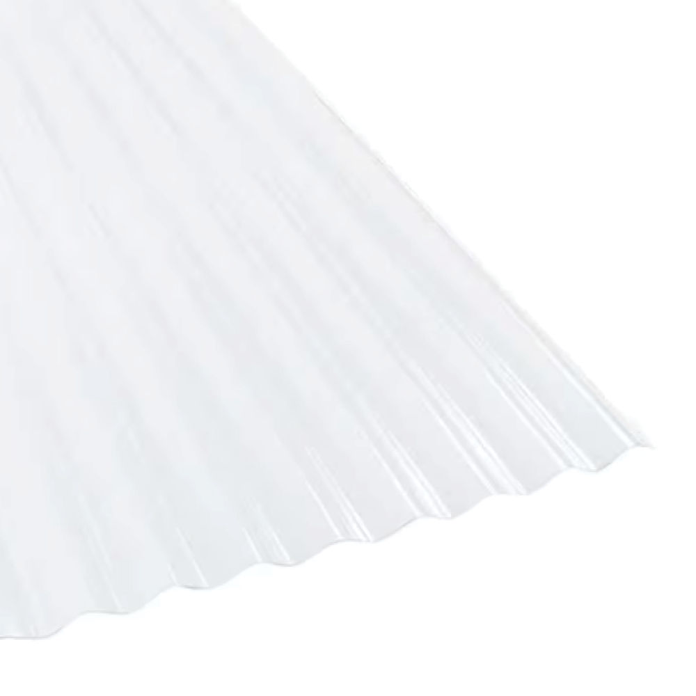 Tuftex Polycarb 26 in. x 12 ft. Square Wave Profile Corrugated Panel ...