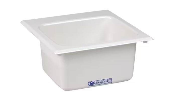 E.L. MUSTEE 25" x 22" Fibreglass Drop-In Laundry Sink - White at New ...