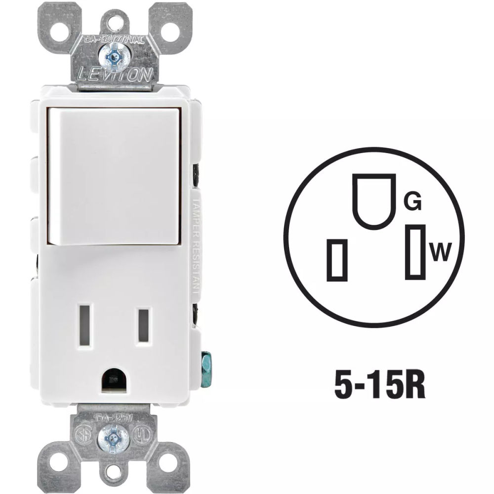 Leviton Decora White 15A Switch & Outlet at S.W. Collins Co. | White ...
