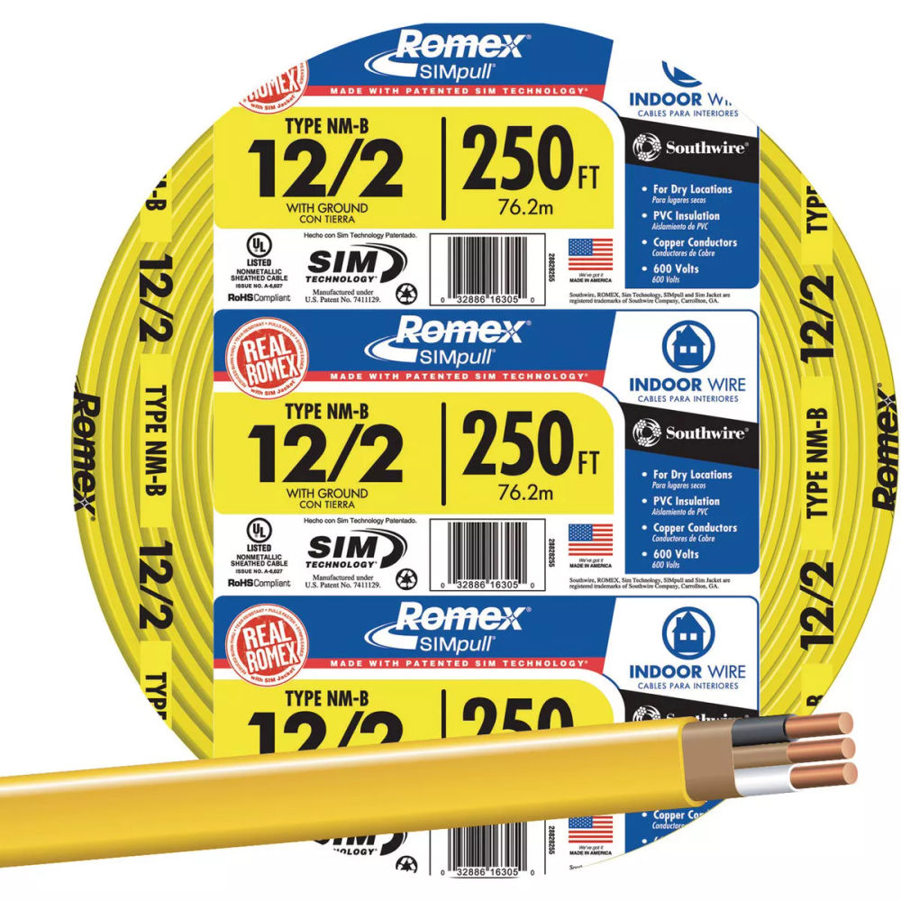 Romex 250 Ft. 12/2 Solid Yellow NMW/G Electrical Wire at S.W. Collins ...