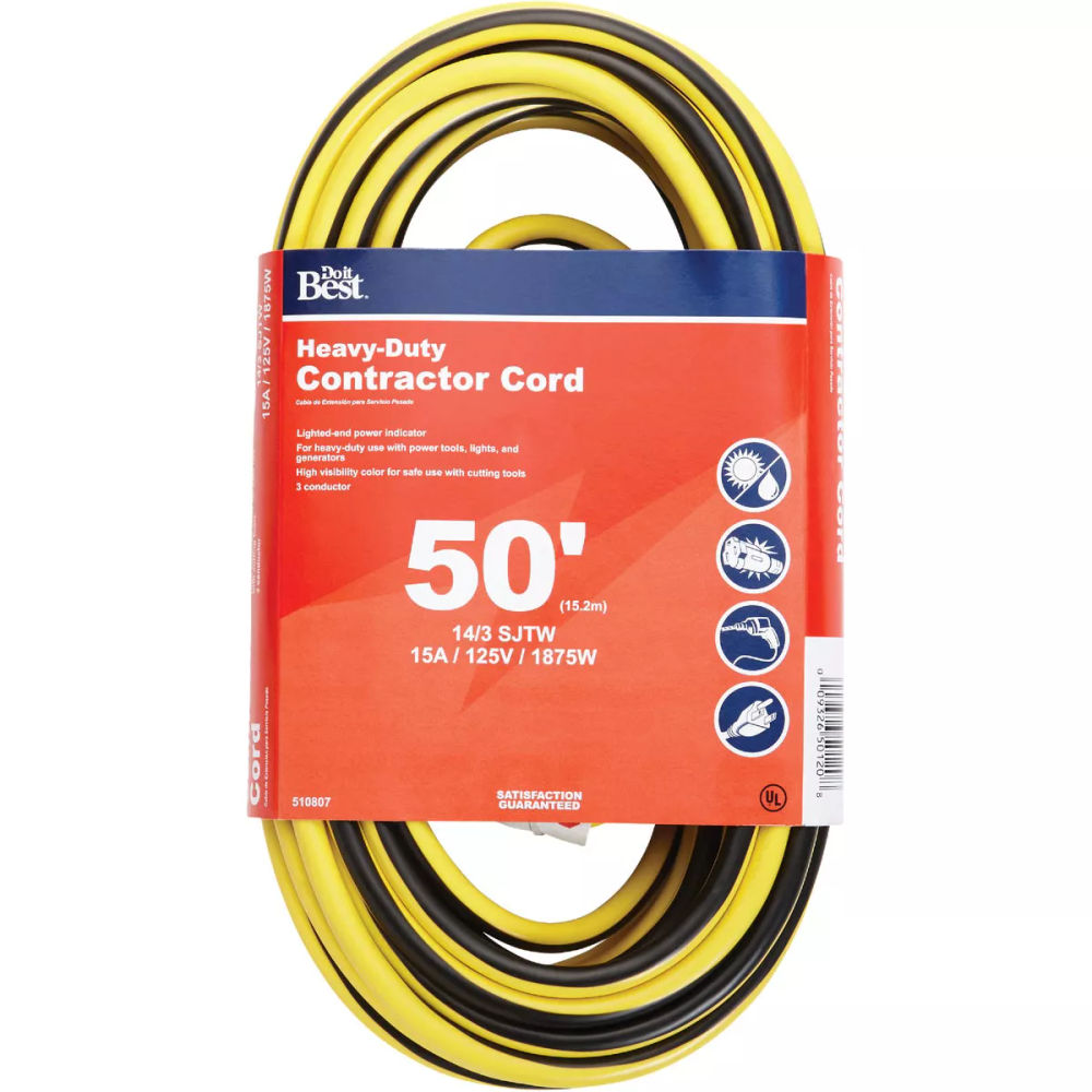 Do it Best 50 Ft. 14/3 Heavy-Duty Contractor Extension Cord at S.W ...