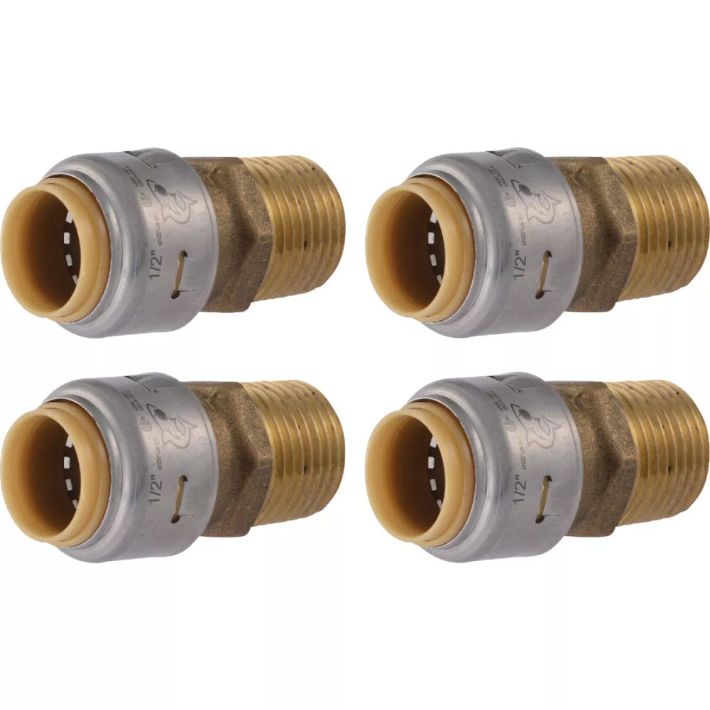 SharkBite 1/2 In. x 1/2 In. MNPT Straight Brass Push-to-Connect Male ...