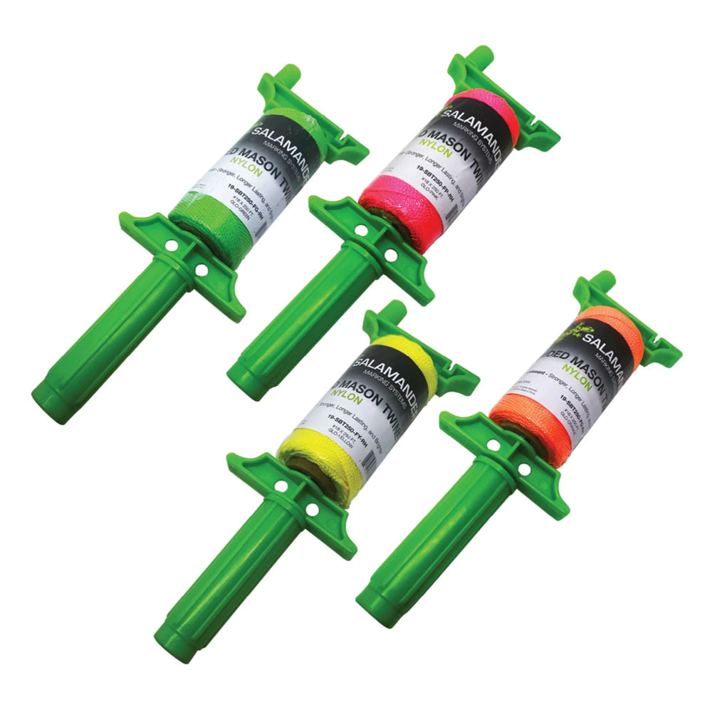 Salamander Braided Mason Twine with Reel Fluorescent Green 250 ft. at ...