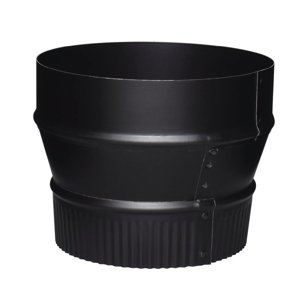Imperial 8 in. to 6 in. Single Wall Stove Pipe Reducer Black at Moscow ...