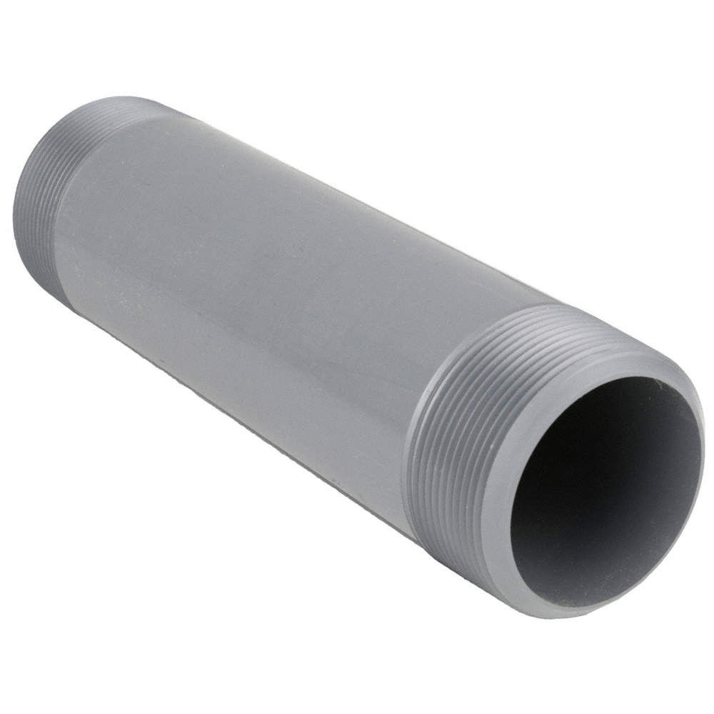 P-114-6 SCH80 PVC Nipple Gray 1-1/4" x 6" at Central Valley | PVC SCH 80
