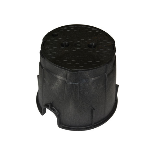NDS 311BCBLK Pro-Spec HDPE Round Corrugated ICV Valve Box & Overlapping ...