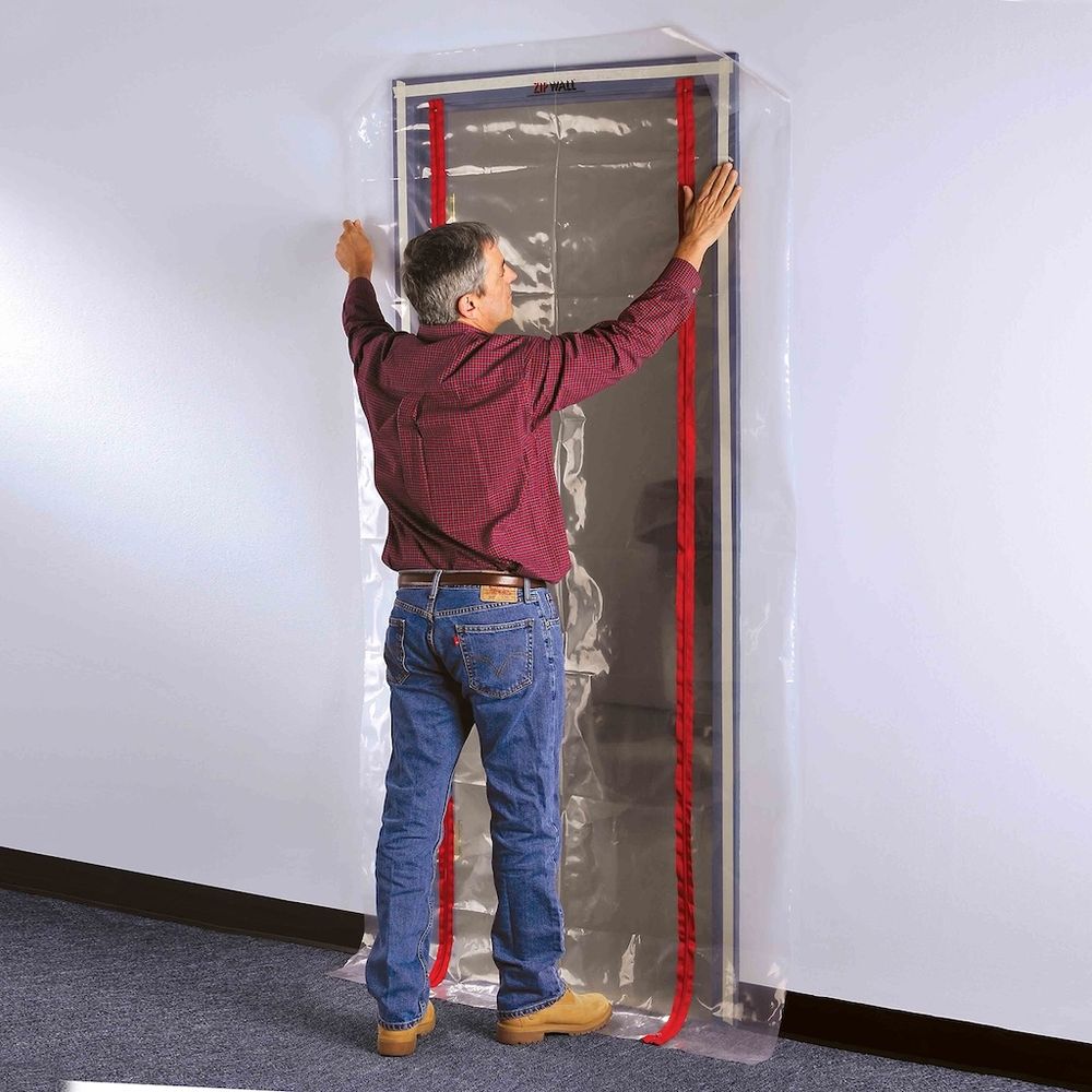 Zipwall ZDS Dust Containment Door Kit, Standard, 4 ft L, 7-1/2 ft W ...